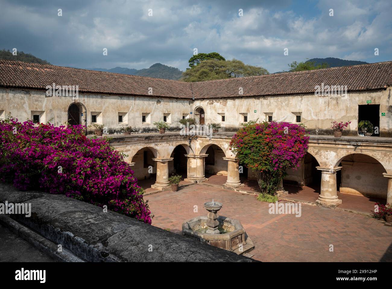 Cloister of the Convent of the Capuchins, Antigua, Guatemala Stock ...
