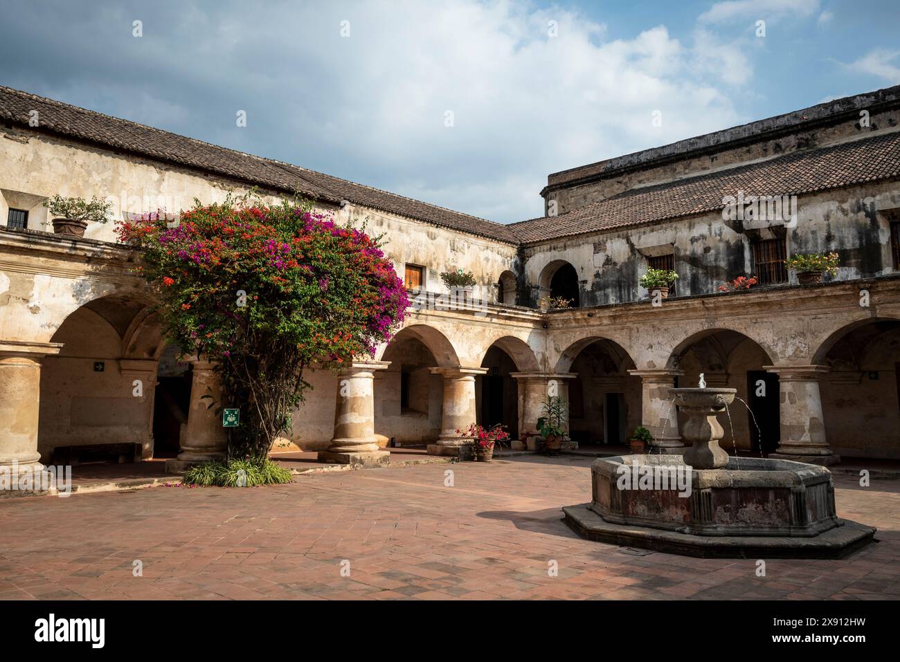 Cloister of the Convent of the Capuchins, Antigua, Guatemala Stock ...
