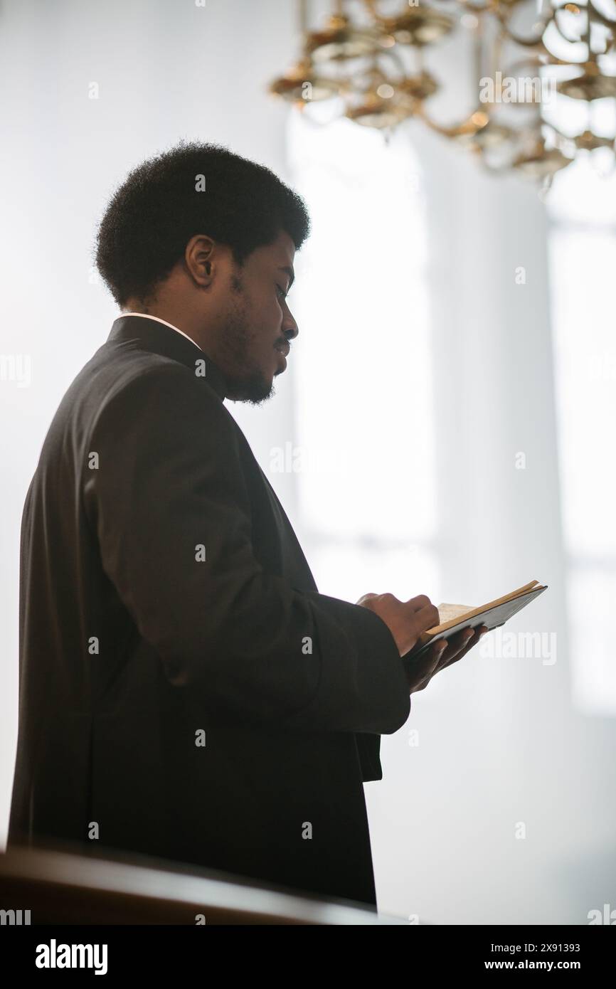 Service Sermon In Christian Church: Portrait of Minister Leading ...