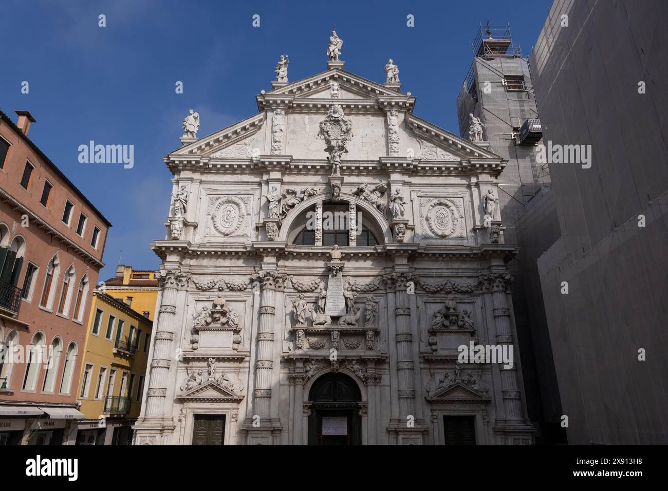 The Chiesa di San Moise in Venice, Italy. Roman Catholic parish church ...