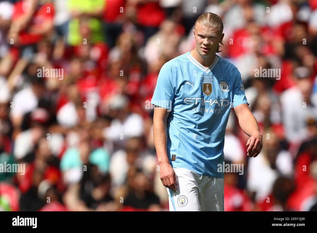 Erling Haland of Manchester City - Manchester City v Manchester United ...