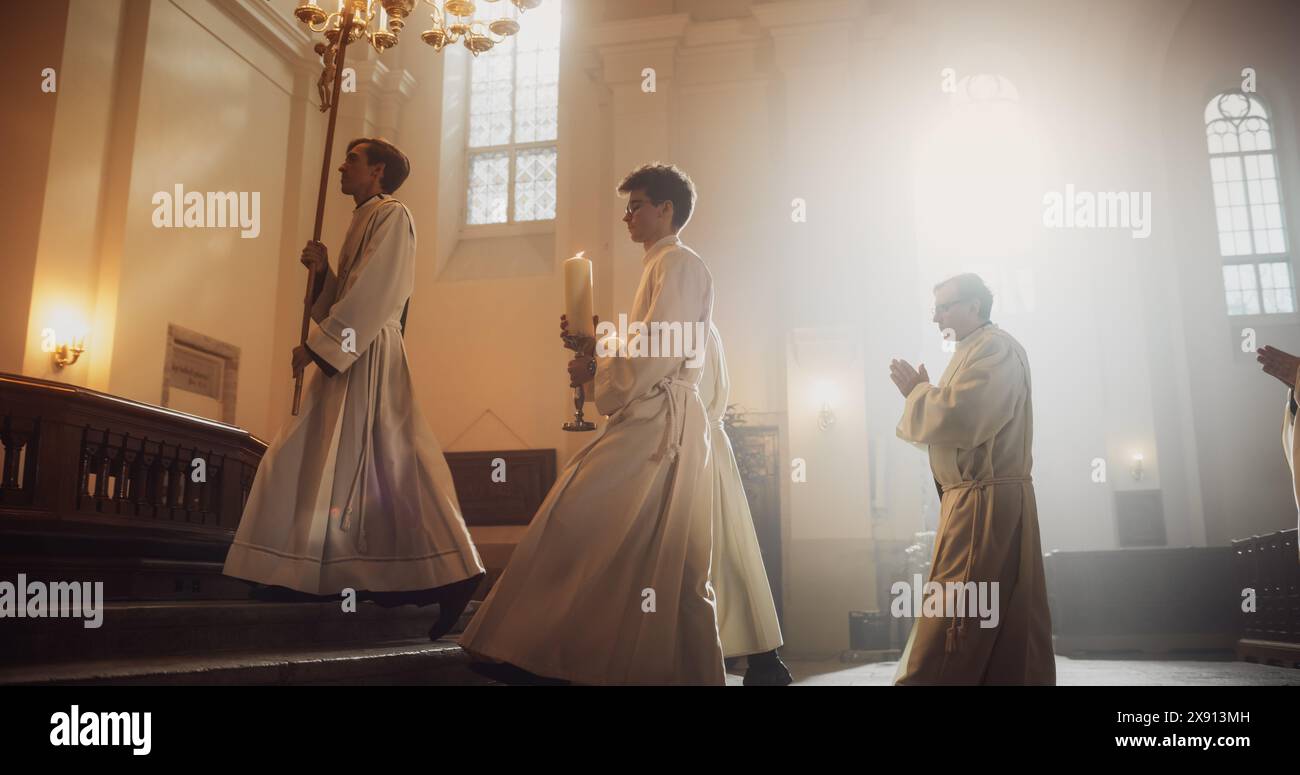 Liturgy in Grand Church: Majestic Procession Of Ministers, Priests ...