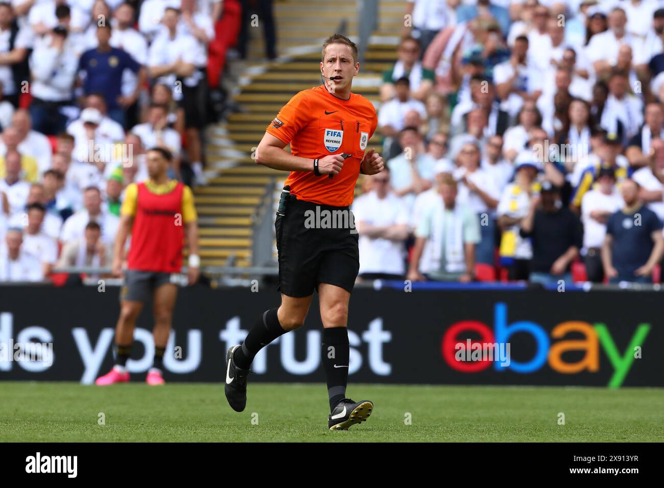 Referee, John Brooks - Leeds United v Southampton, Sky Bet Championship ...