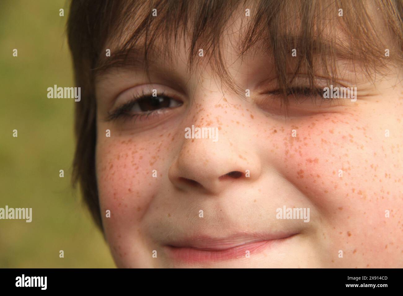 Portrait of young boy with freckles Stock Photo - Alamy