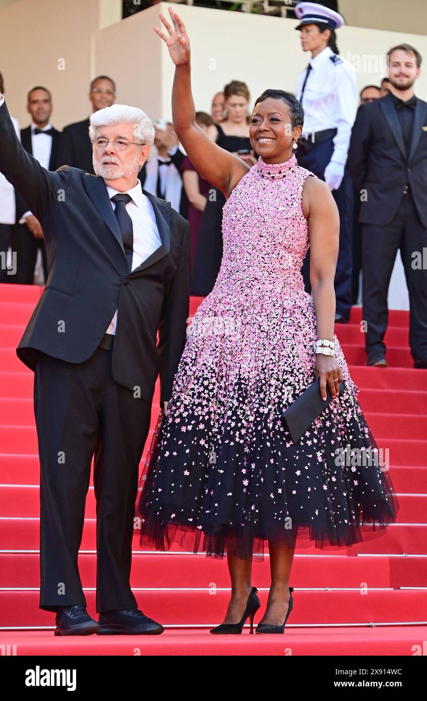 George Lucas, Mellody Hobson (in Richard Quinn) Closing ceremony 77th ...