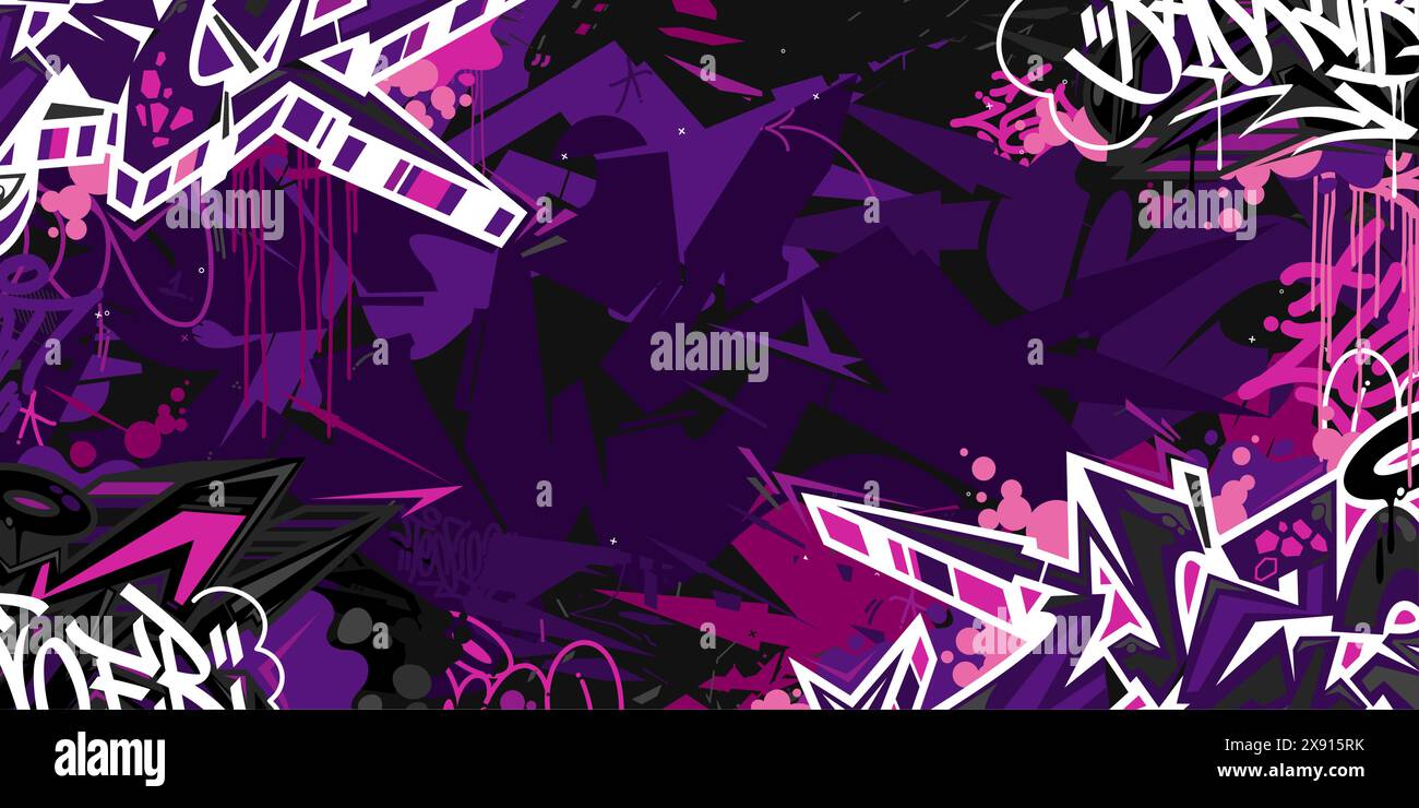 Cool Trendy Abstract Hip Hop Urban Street Art Graffiti Style Vector ...