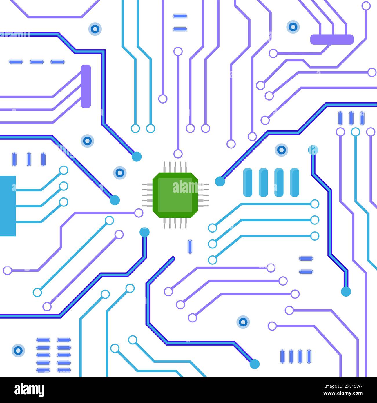 Microprocessor and motherboard computer. Vector of hardware and ... Microprocessor and motherboard computer. Vector of hardware and ...