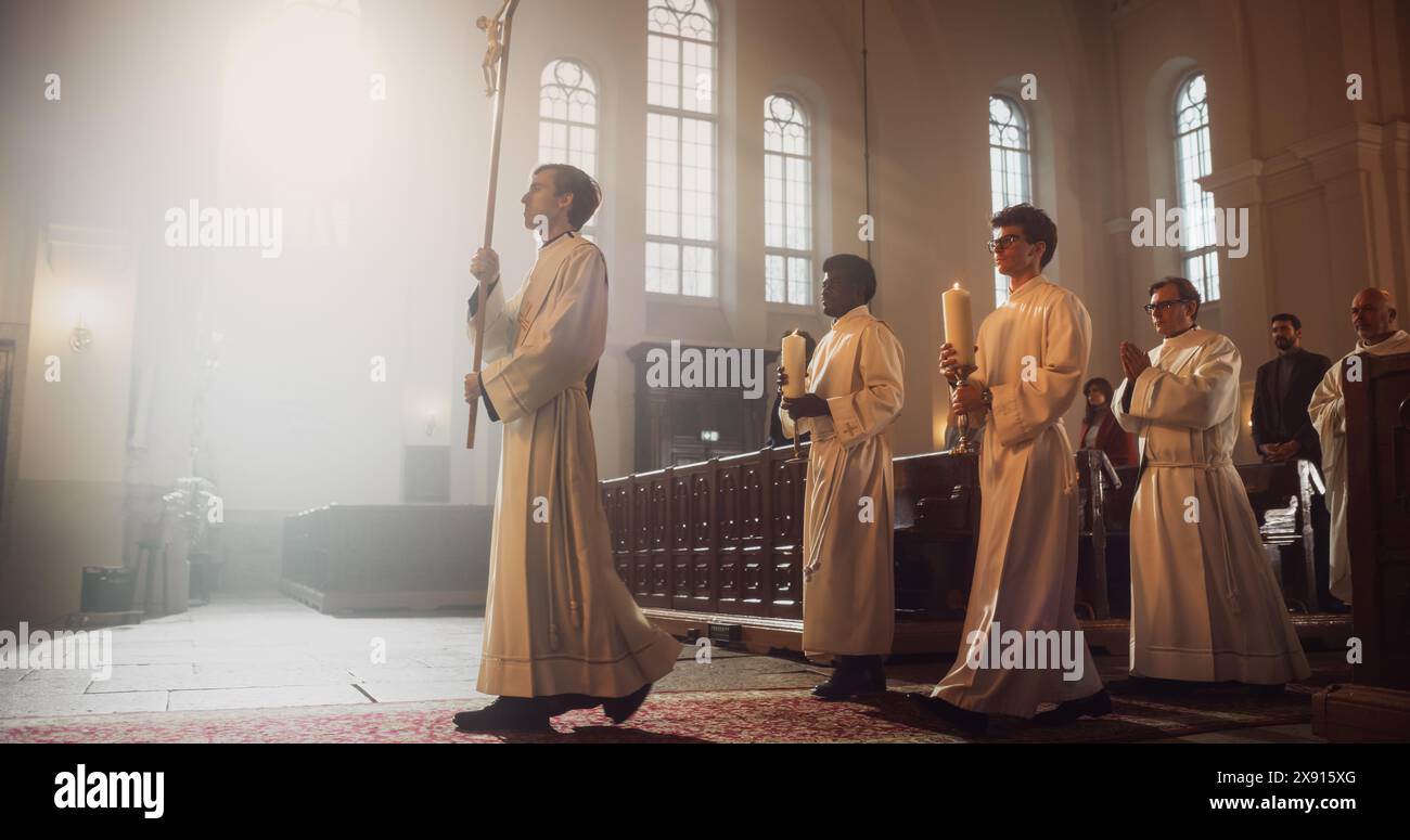 Liturgy in Grand Church: Majestic Procession Of Ministers And Priests ...