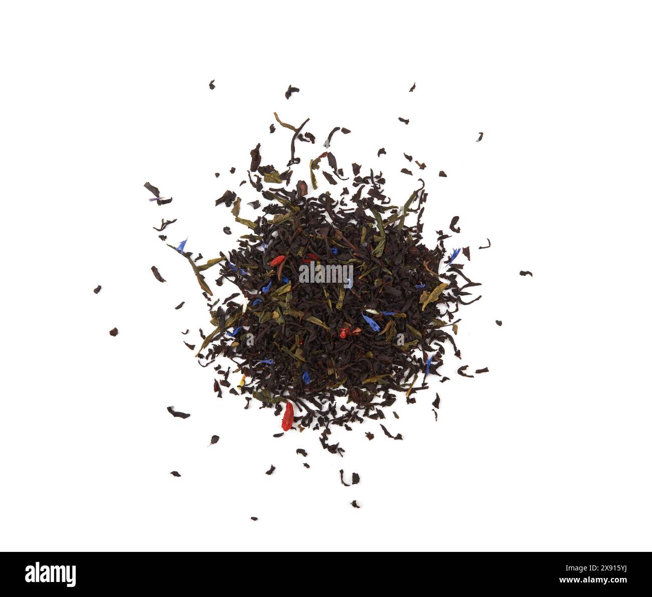 Dried tea leaves isolated on white background Stock Photo - Alamy