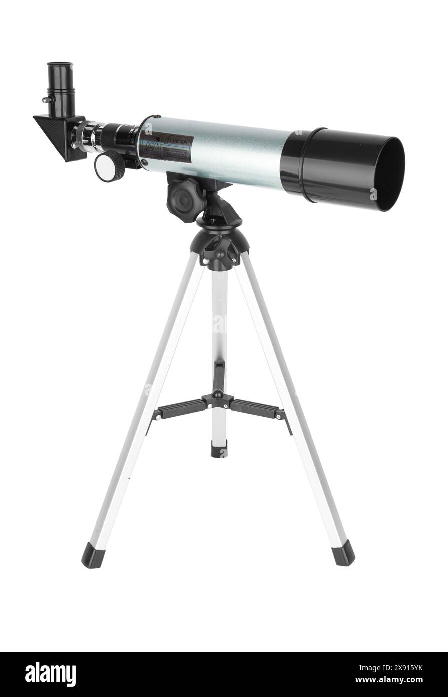 Modern telescope isolated on a white background Stock Photo - Alamy