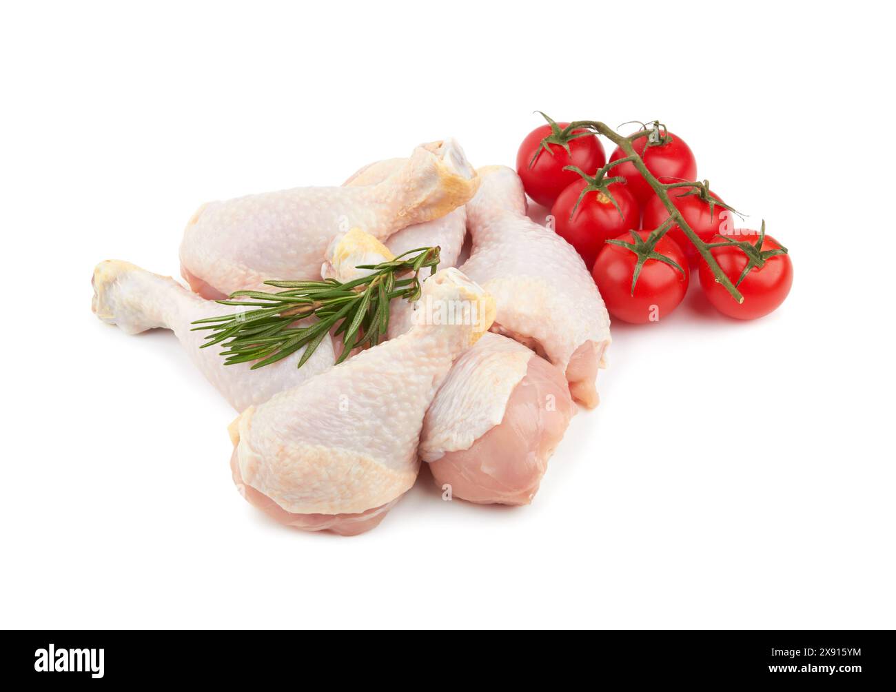 Chicken legs isolated on a white background Stock Photo - Alamy