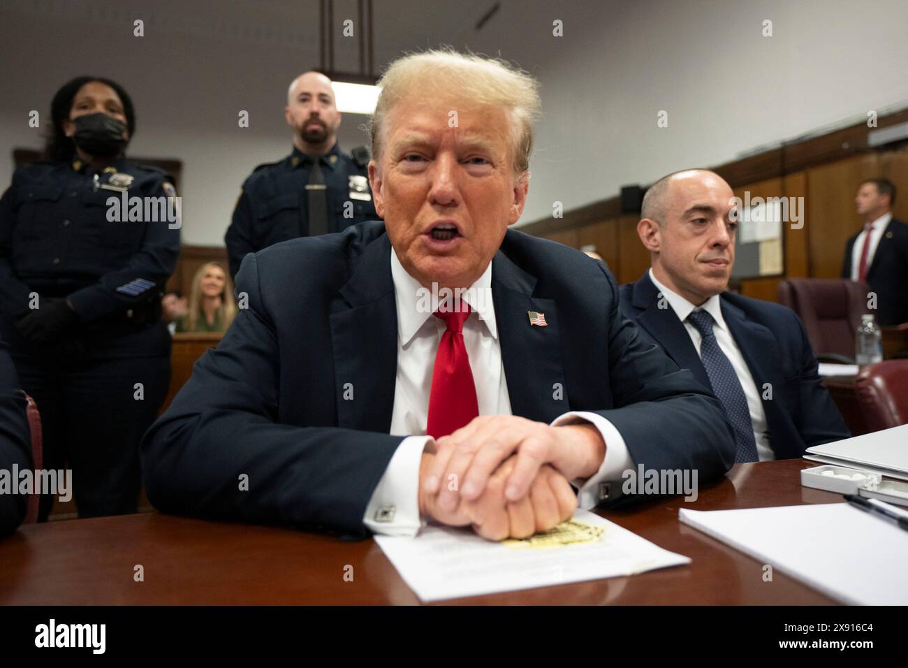 Former President Donald Trump attends his trial at Manhattan Criminal ...