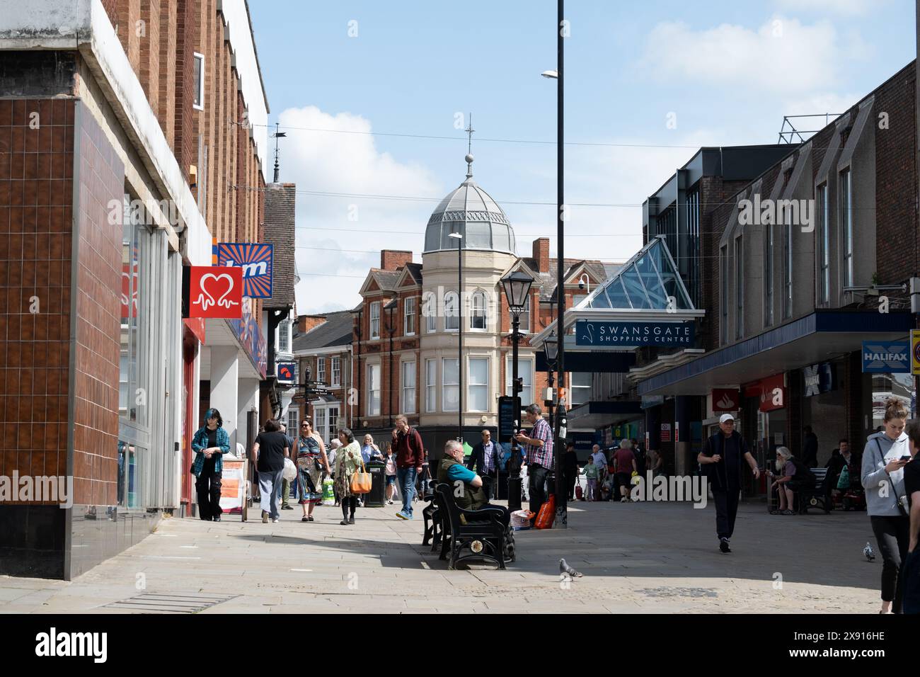 Market Street, Wellingborough, Northamptonshire, England, UK Stock ...