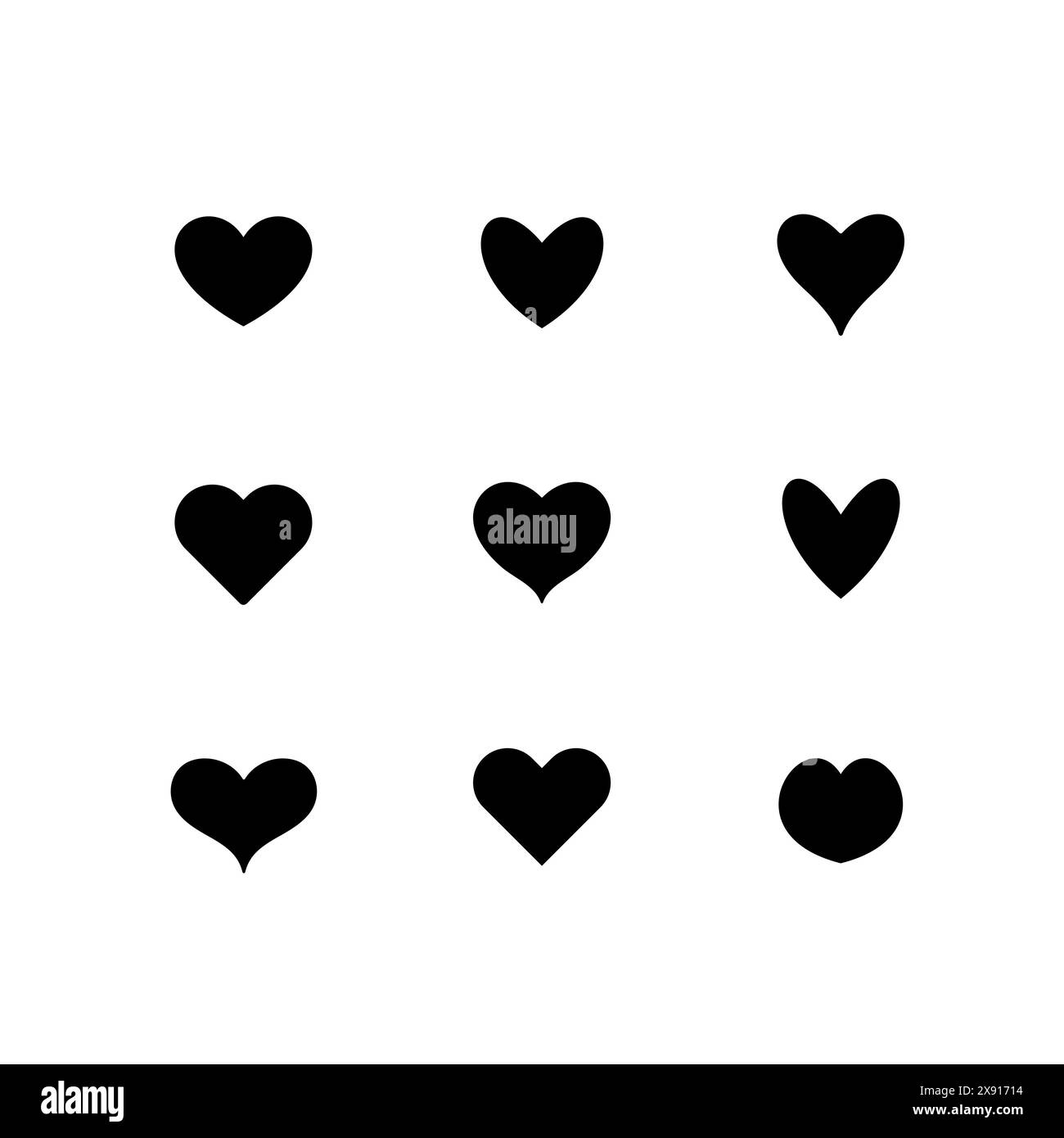 Set of the heart icons. Vector illustration Stock Vector Image & Art ...