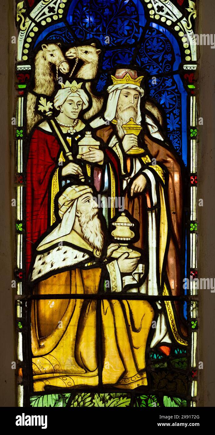 The Magi stained glass, St. Michael’s Church, Farndish, Bedfordshire ...