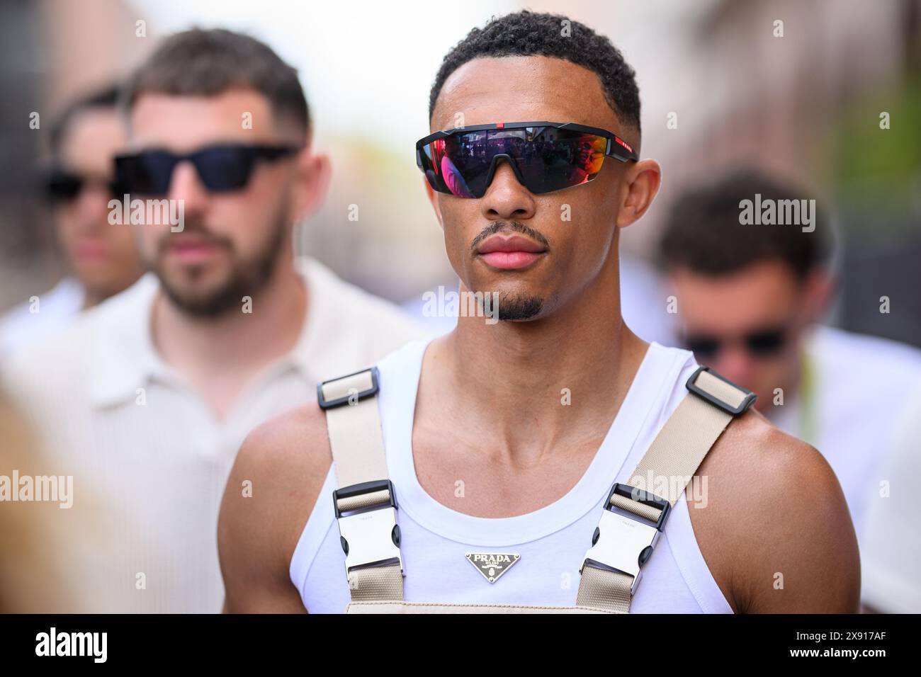 English footballer Trent Alexander-Arnold is seen in the paddock prior ...