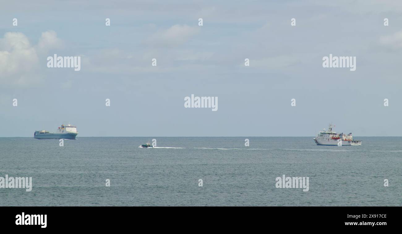 Maxine Ro/Ro cargo ship hospital ship Juan de la Cosa and Guardia Civil ...