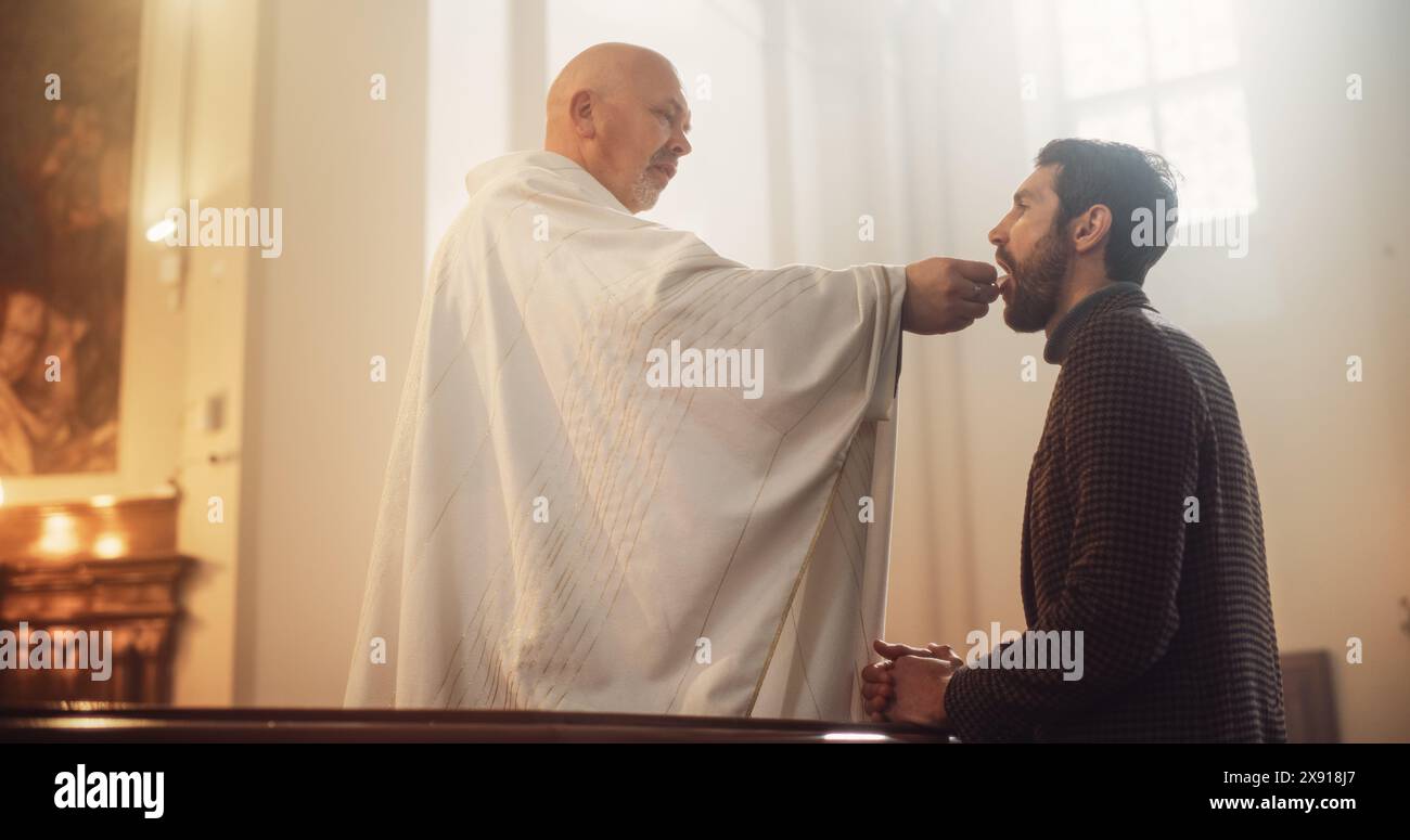 In Church Ceremony of Holy Communion, Eucharist or Last Supper ...