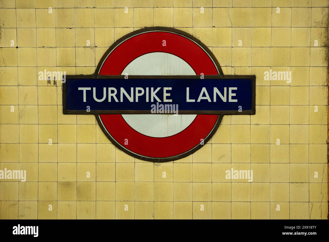LONDON- MAY 6, 2024: Turnpike Lane Underground Station. Piccadilly line ...