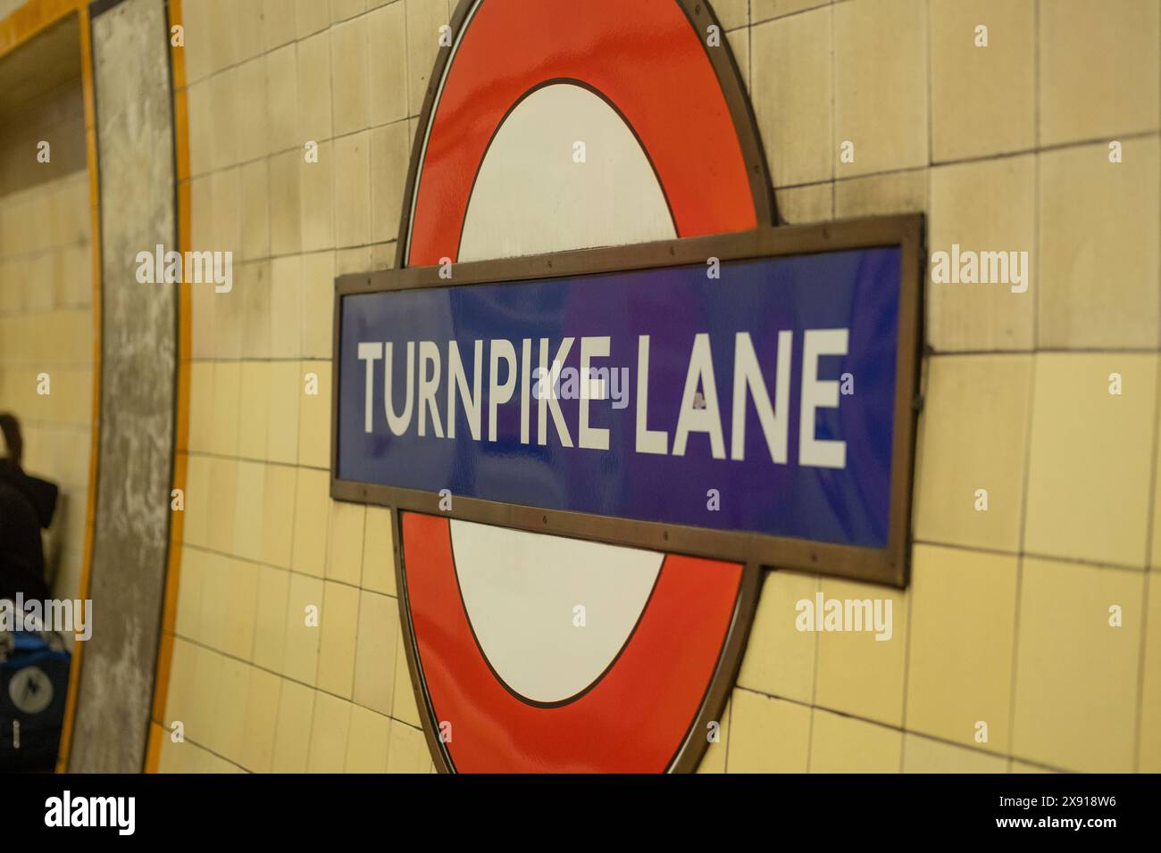 LONDON- MAY 6, 2024: Turnpike Lane Underground Station. Piccadilly line ...