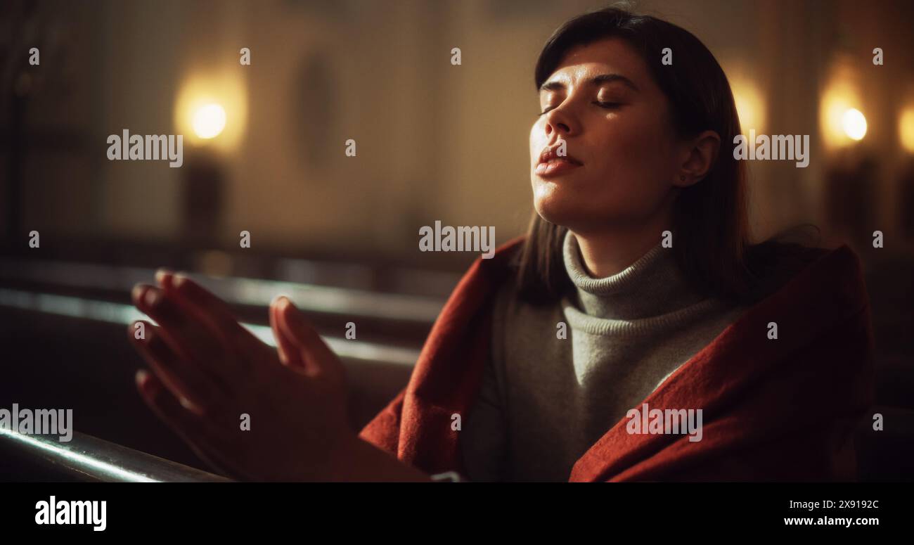 Cinematic shot woman bible praying hi-res stock photography and images ...