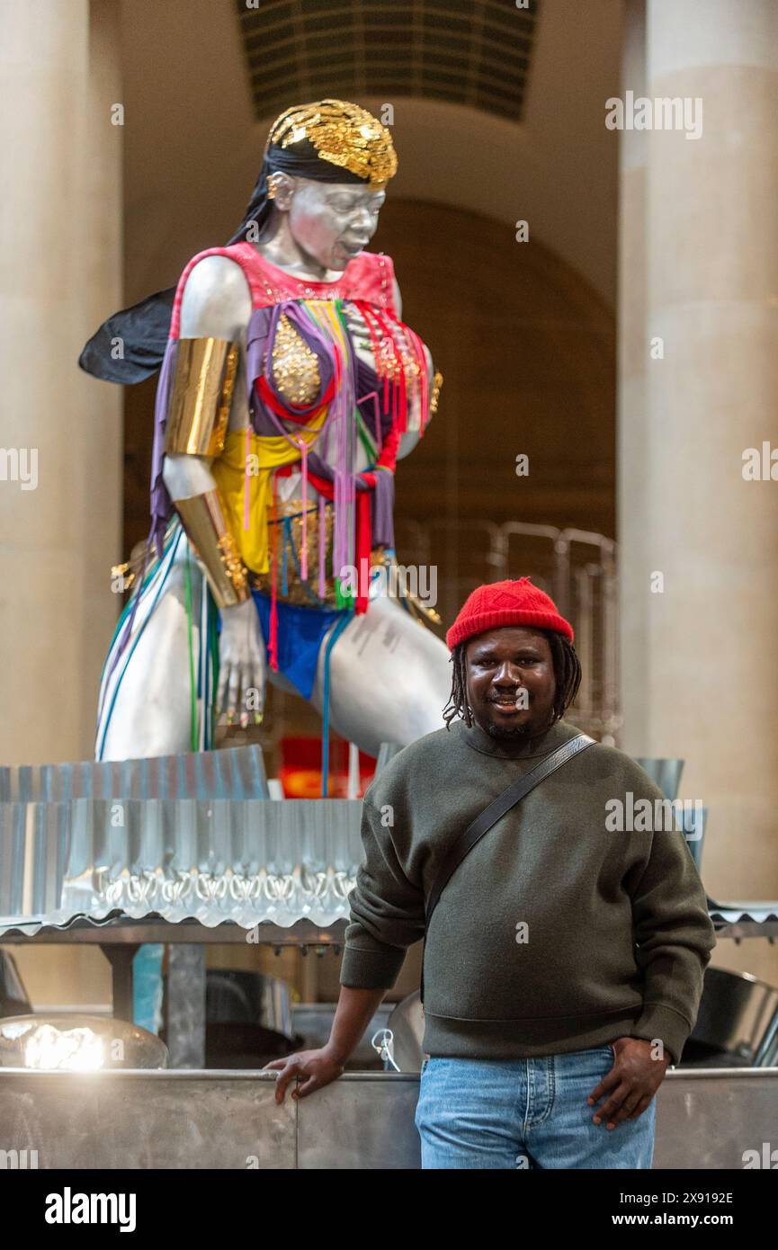 London, UK. 28 May 2024. Artist Alvaro Barrington with his new ...