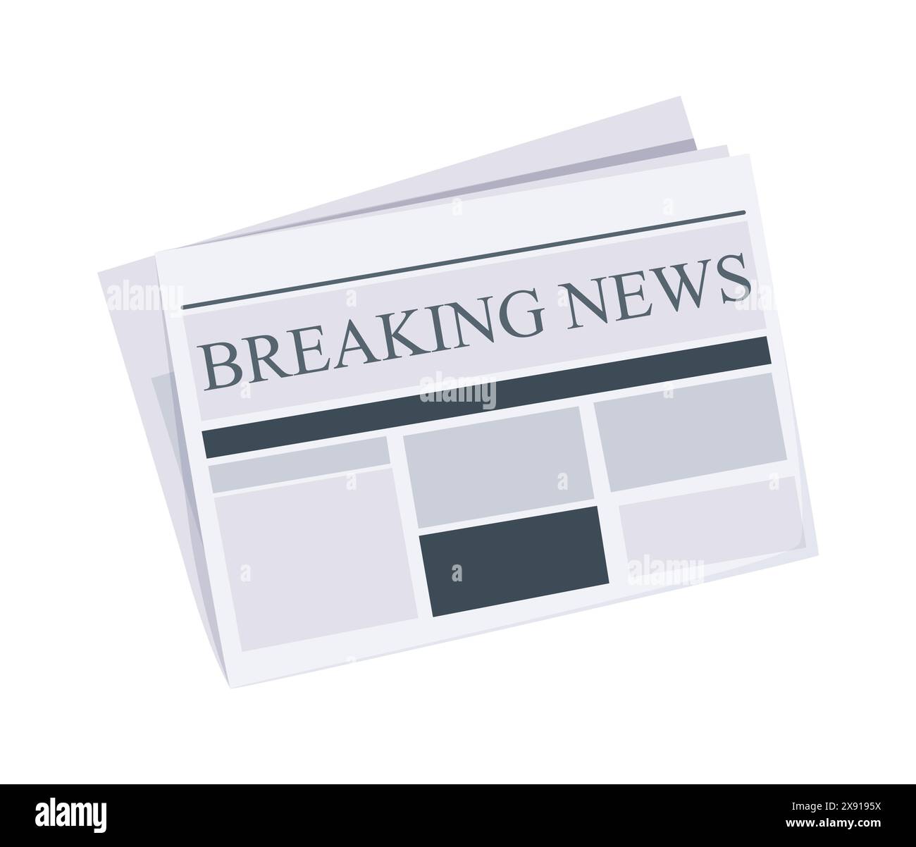 Breaking News newspaper. Black and white newspaper layout Stock Vector Image & Art - Alamy