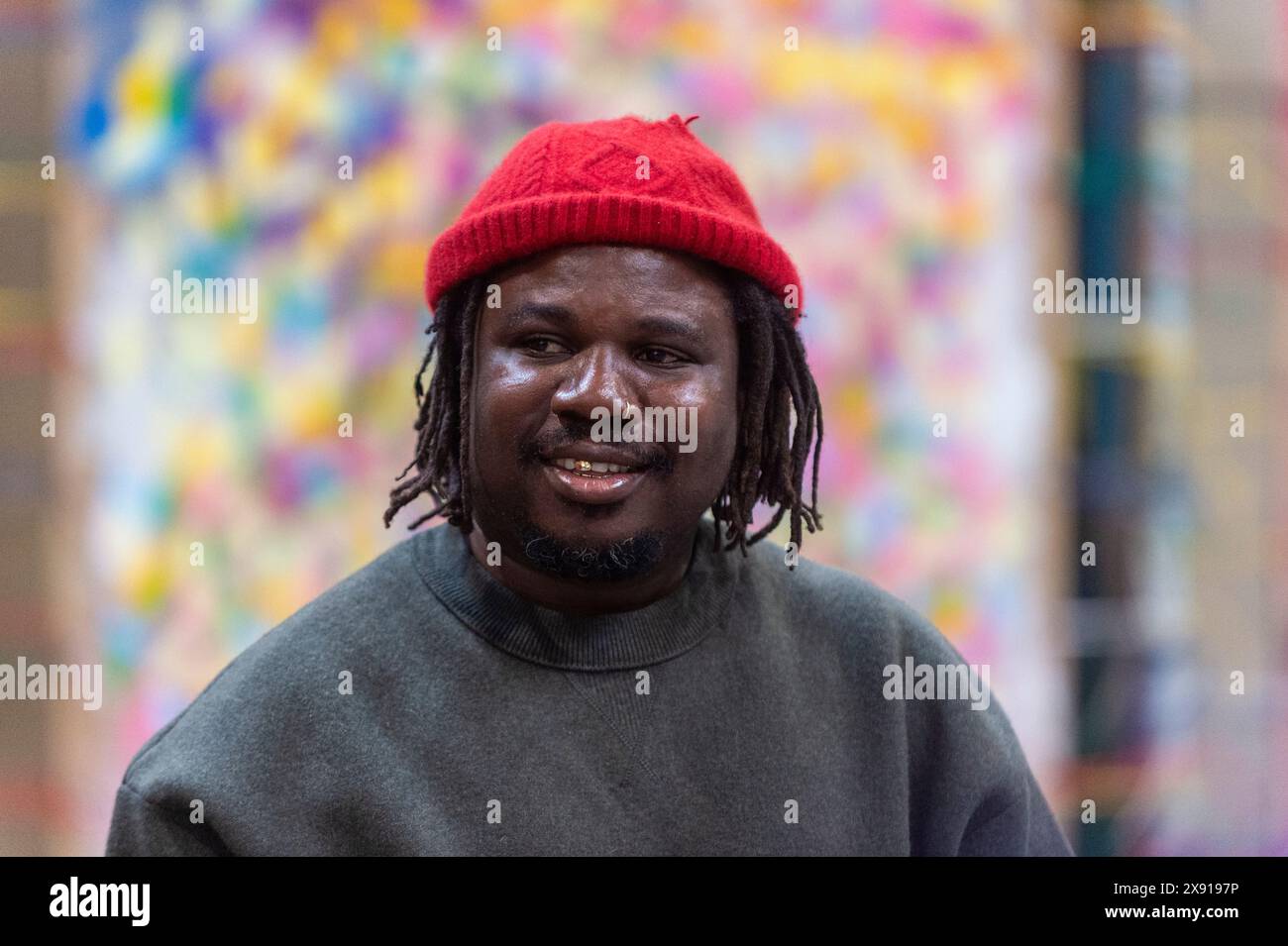 London, UK. 28 May 2024. Artist Alvaro Barrington with his new ...