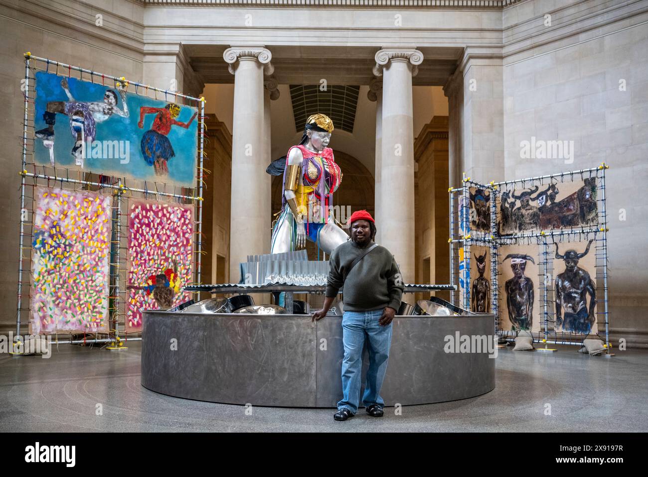 London, UK. 28 May 2024. Artist Alvaro Barrington with his new ...