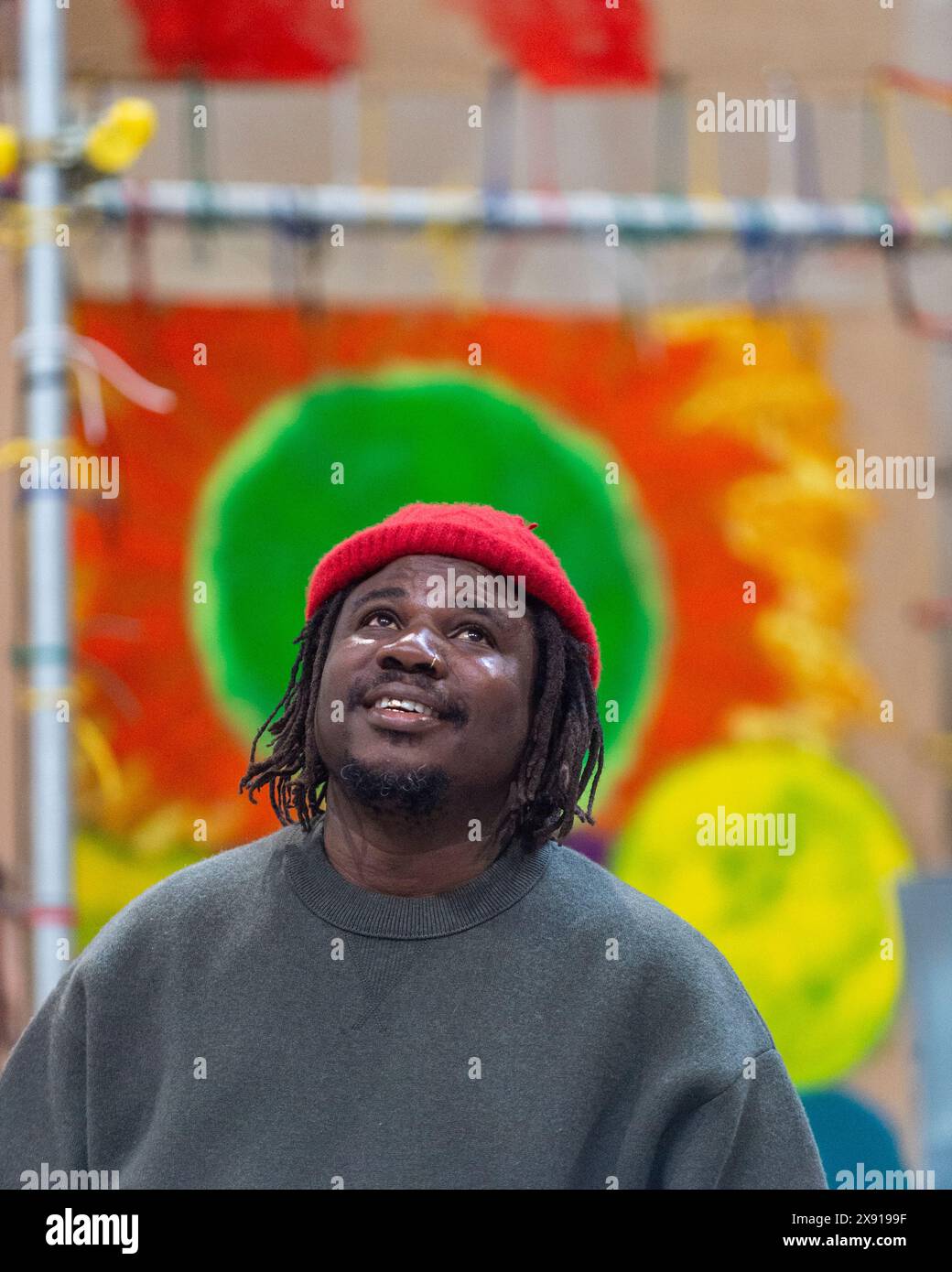 London, UK. 28 May 2024. Artist Alvaro Barrington with his new ...