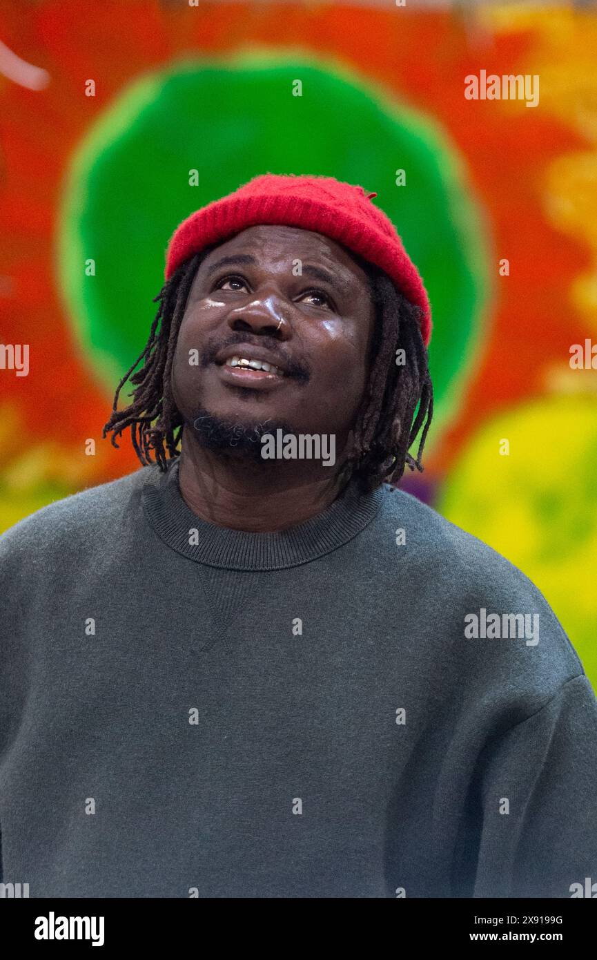 London, UK. 28 May 2024. Artist Alvaro Barrington with his new ...