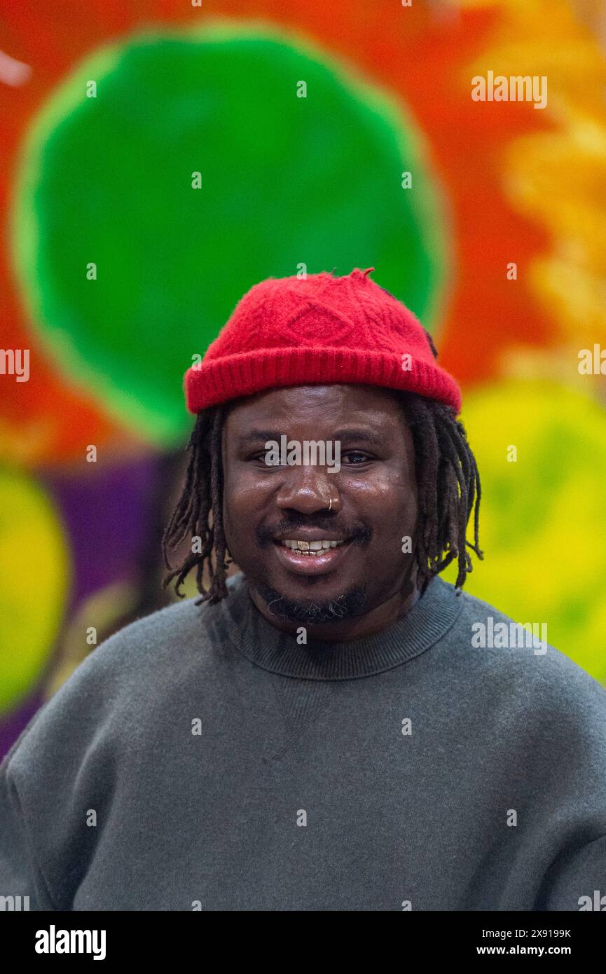 London, UK. 28 May 2024. Artist Alvaro Barrington with his new ...