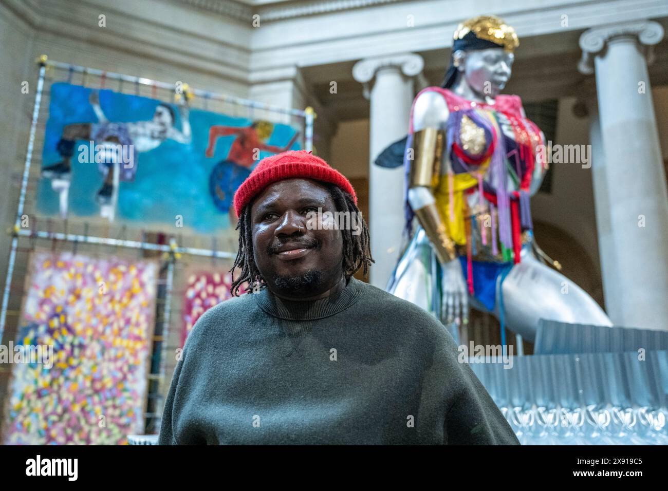 London, UK. 28 May 2024. Artist Alvaro Barrington with his new ...