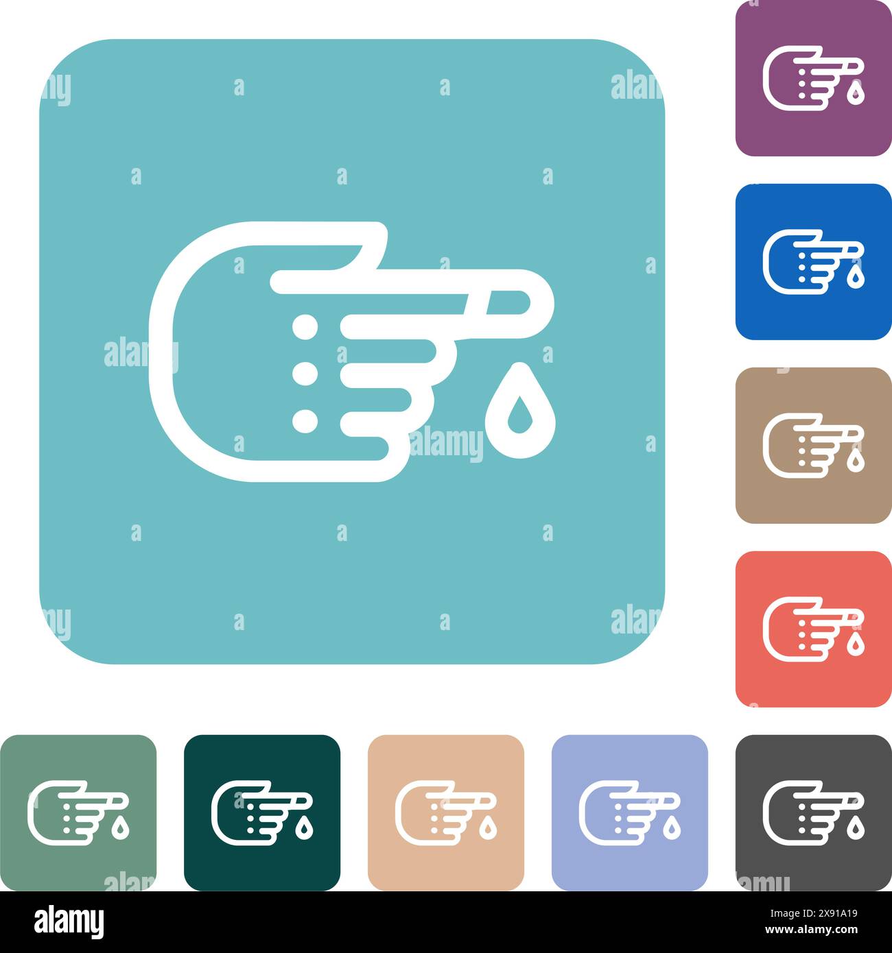 Blood donation outline white flat icons on color rounded square ...