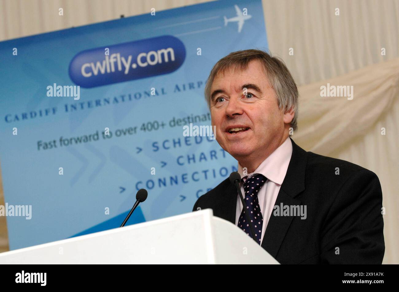 Iuean Wyn Jones, Welsh Assembly Deputy First Minister speaking at the ...