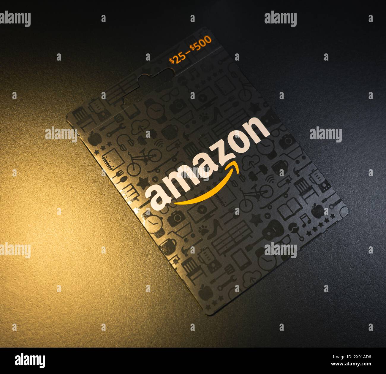 Amazon logo black background hi-res stock photography and images - Alamy