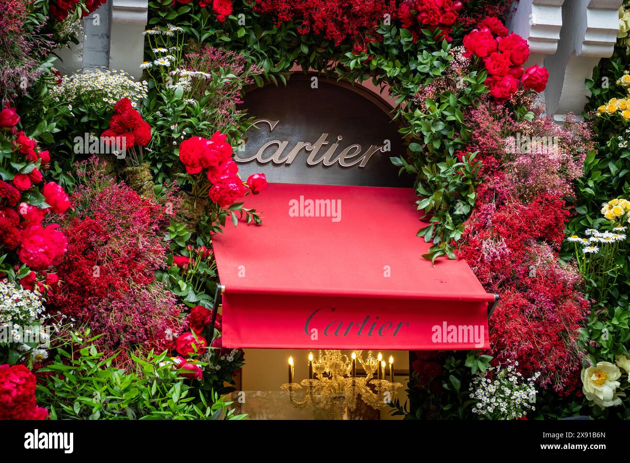 LONDON- MAY 23, 2024: Cartier - luxury French fashion label on Sloane ...