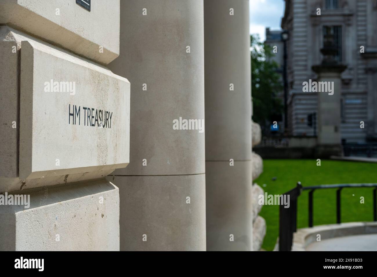 LONDON- MAY 23, 2024: HM Treasury building on Horse Guard Road ...