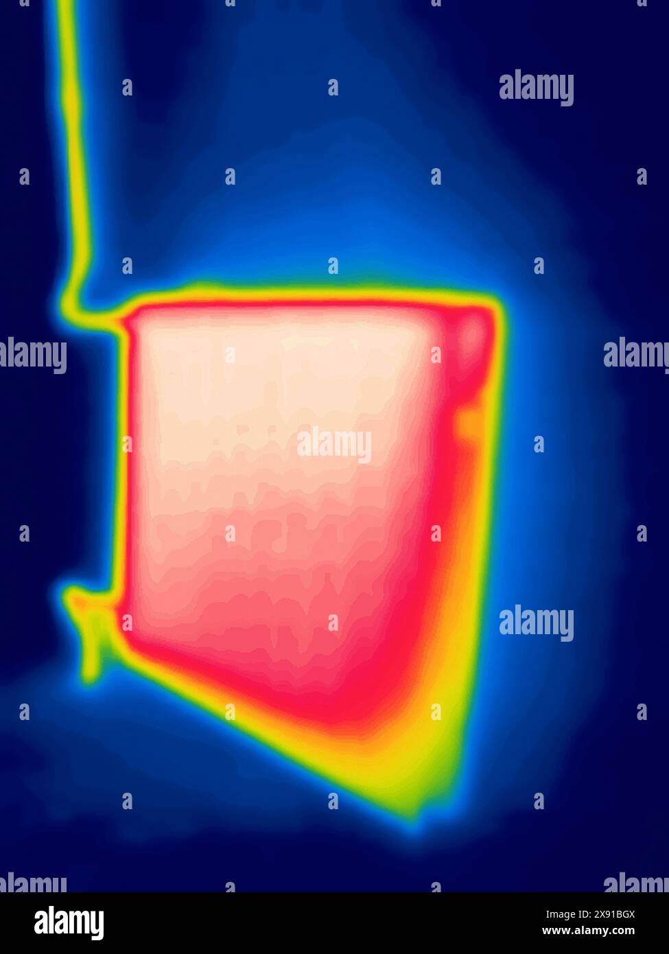Indoor heating battery. Heating and construction. Image from thermal ...