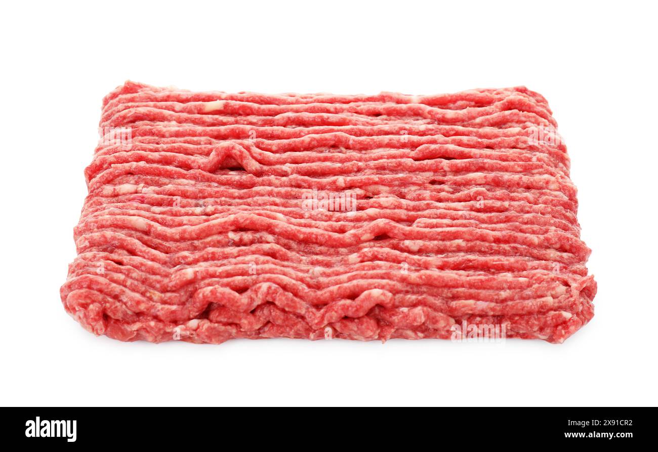 Fresh raw ground meat isolated on white Stock Photo - Alamy