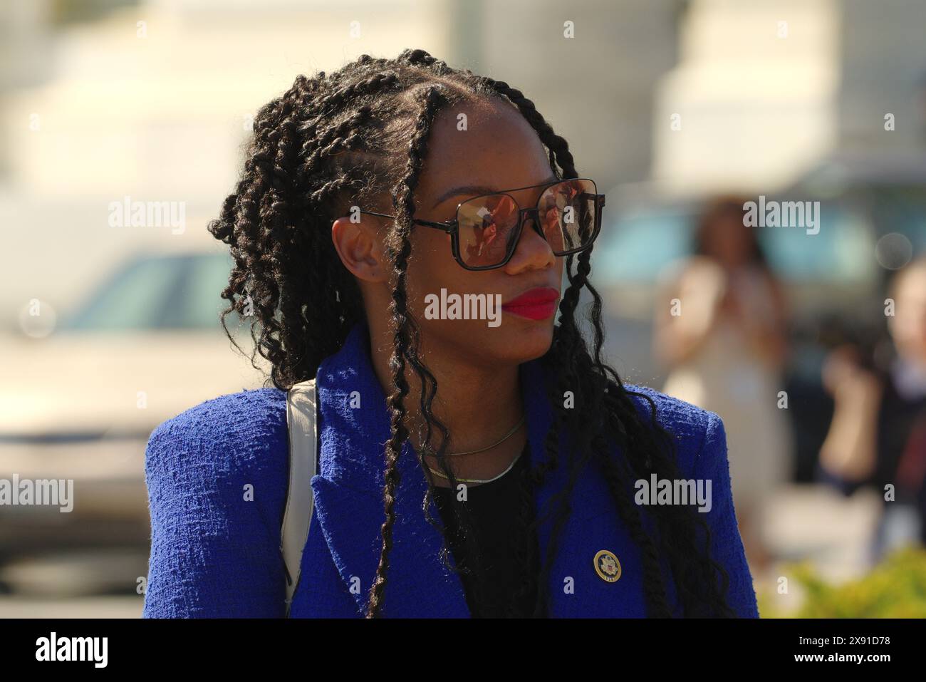 Washington, DC, USA. 01 May 2024. U.S. Rep. Summer Lee (D-Pa.) watches ...