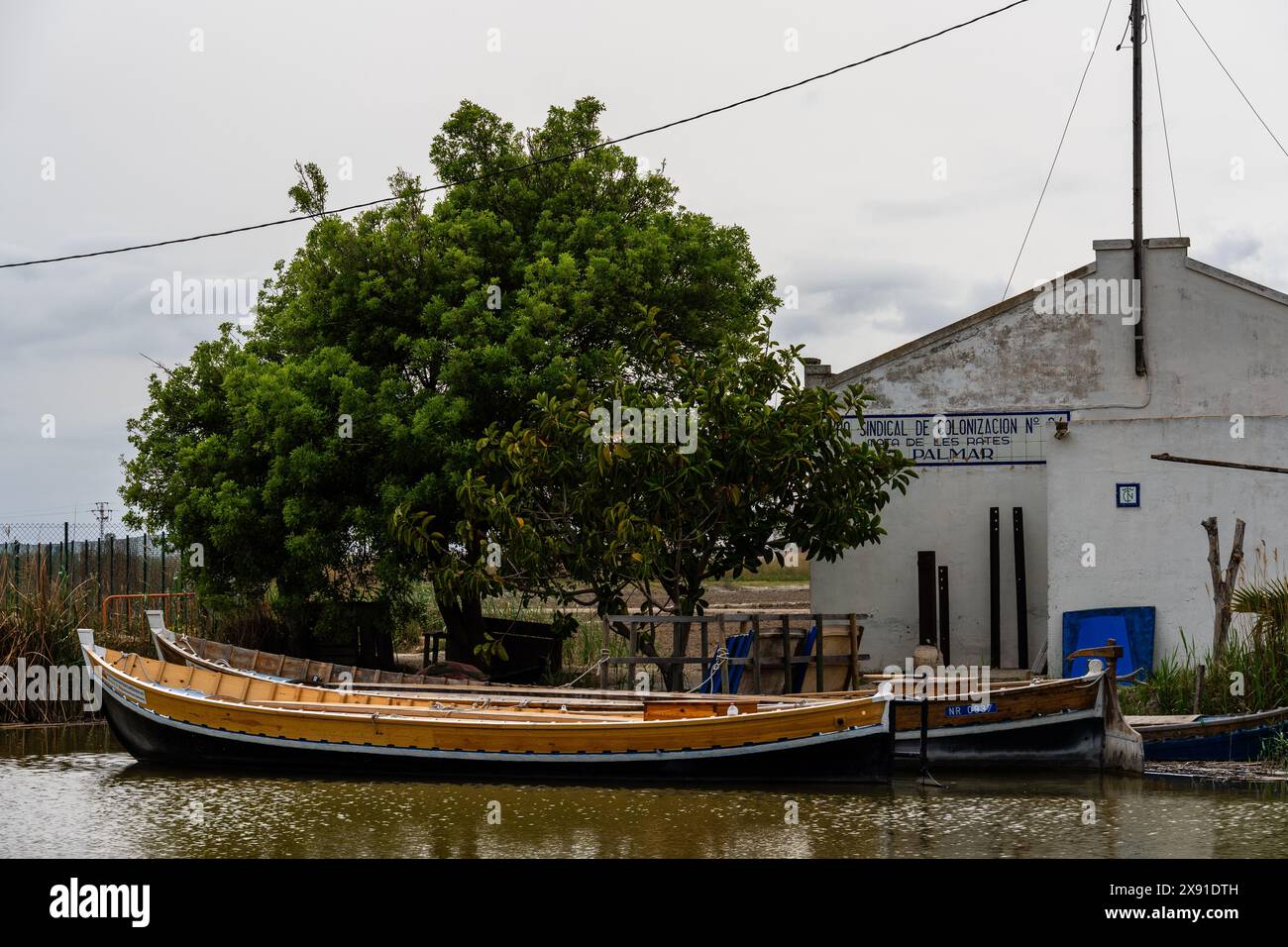 El Palmar, Spain - March 24, 2024: Traditional wooden boats in the ...