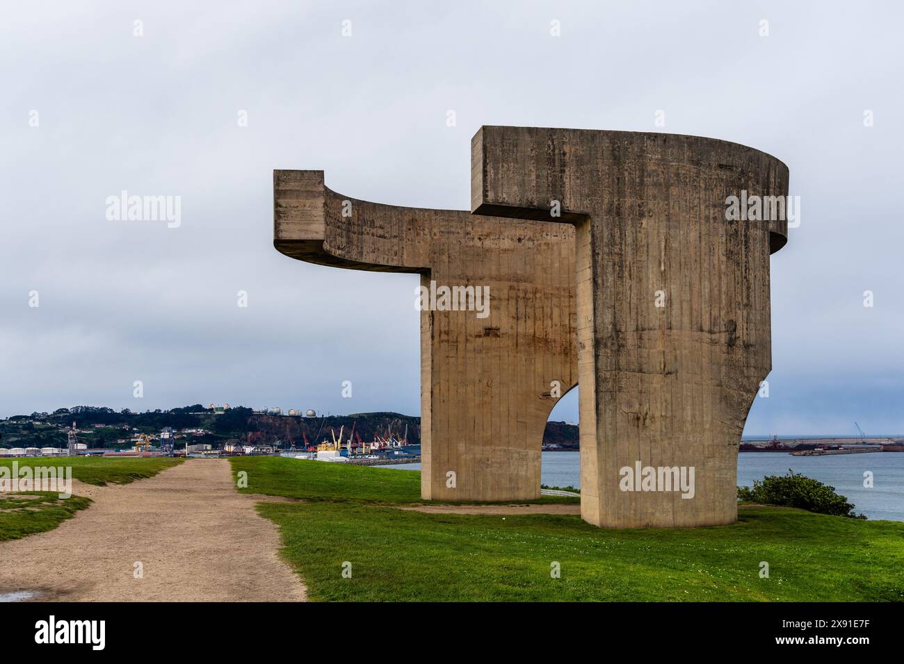 Gijon, Spain - March 28, 2024: Elogio del Horizonte or In Praise of the ...
