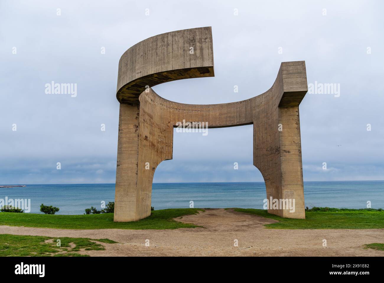 Gijon, Spain - March 28, 2024: Elogio del Horizonte or In Praise of the ...