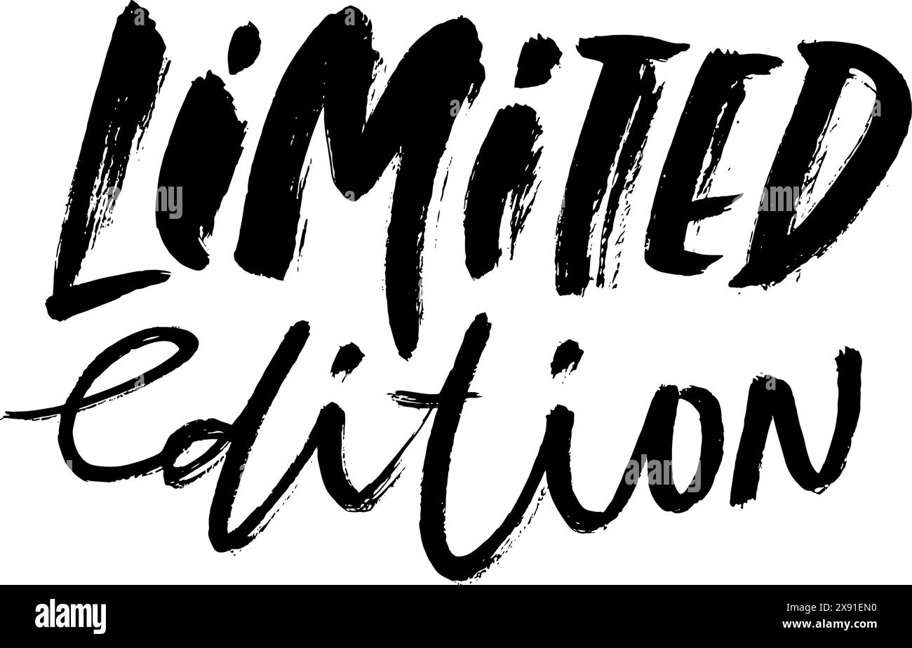 Limited Edition Modern Lettering Design Stock Vector Image & Art - Alamy