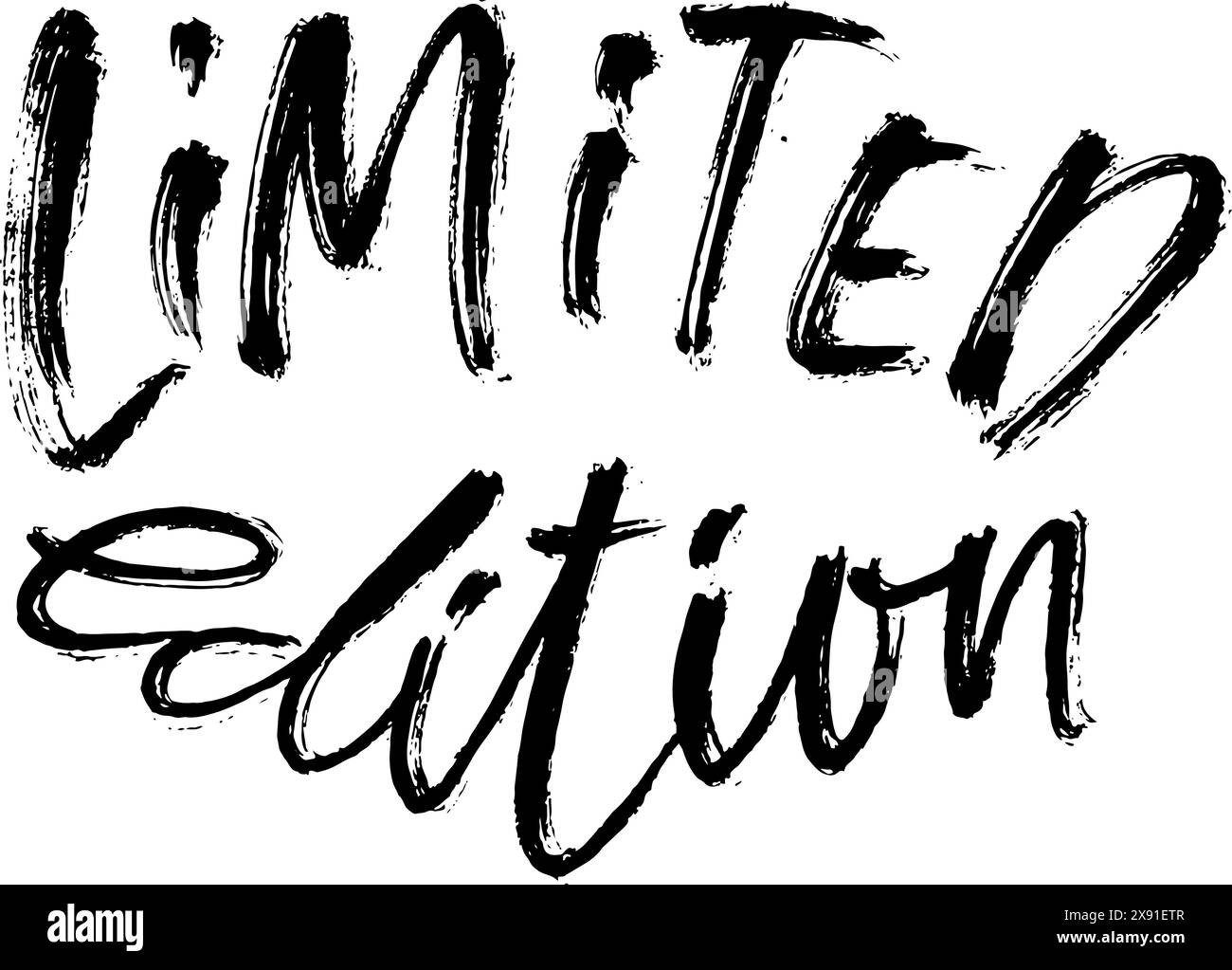 Limited edition font Black and White Stock Photos & Images - Alamy