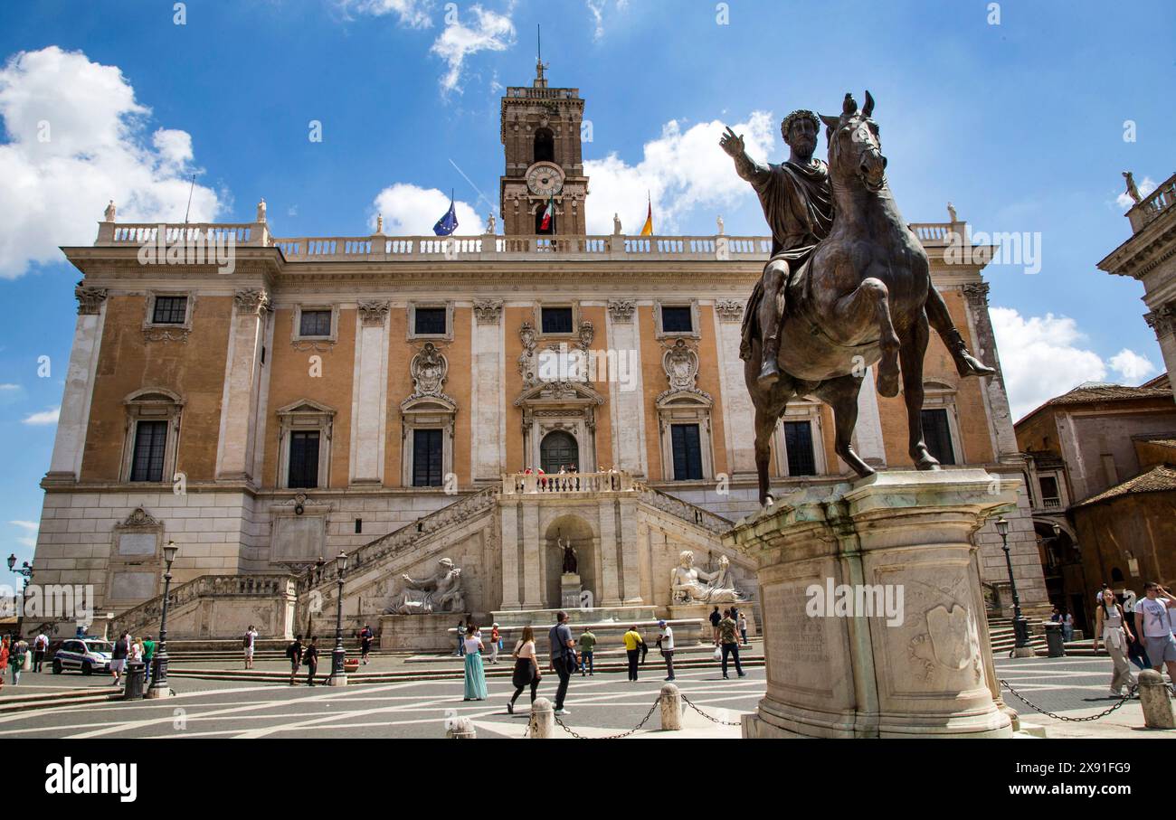 Rome: City Hall (Comune di Roma Capitale), in the Capitoline Square ...