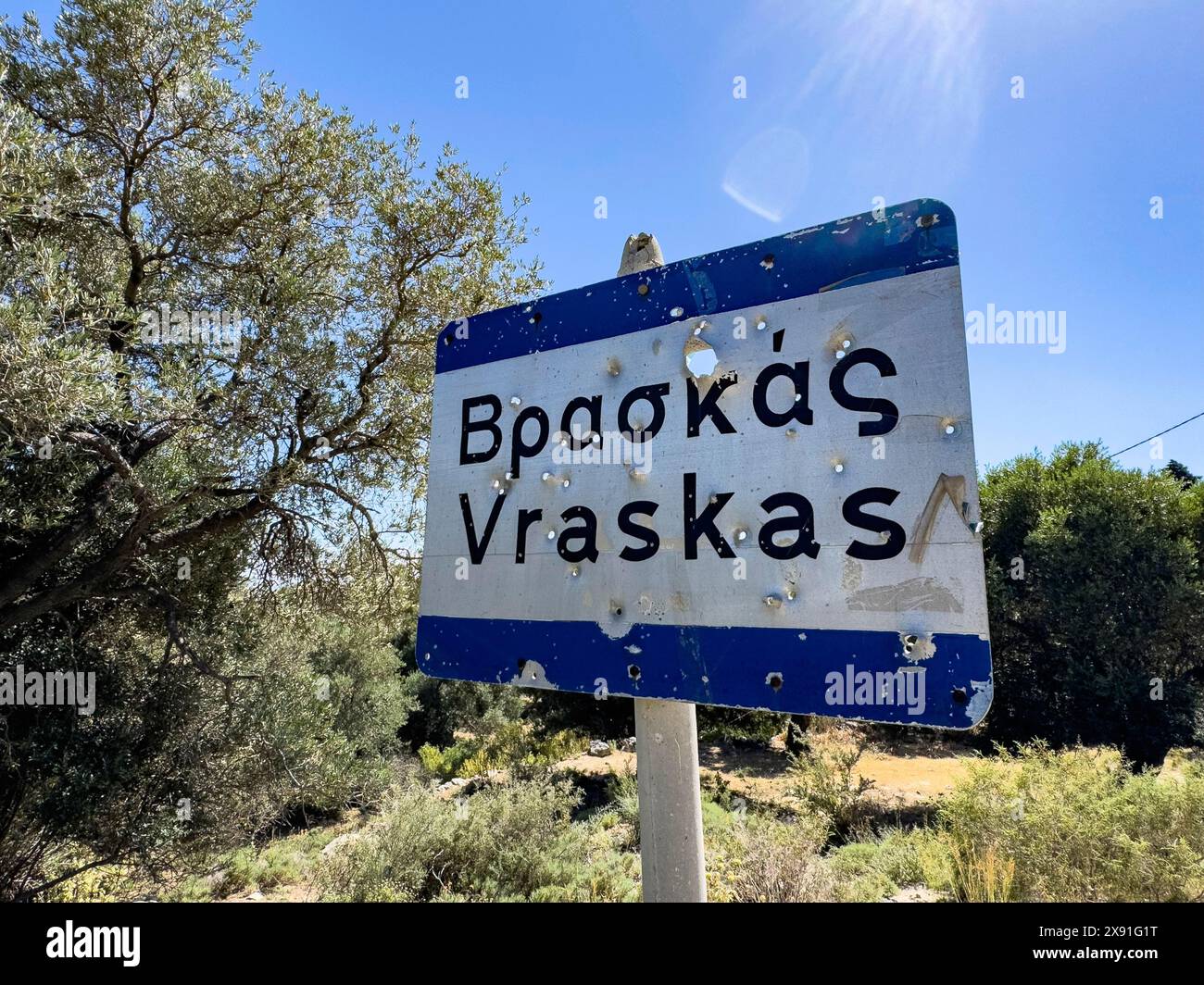 Bullet holes in town sign is target for target practice perforated by ...