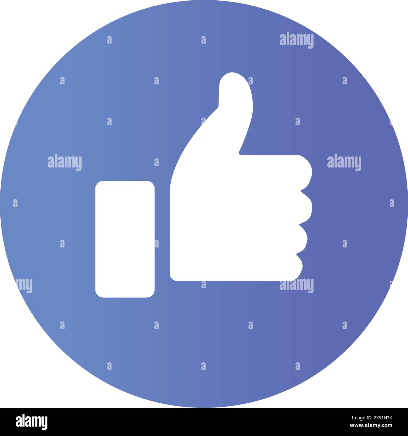 Like sign in Blue Circle, Like icon, Thumb up symbol, Social media ...