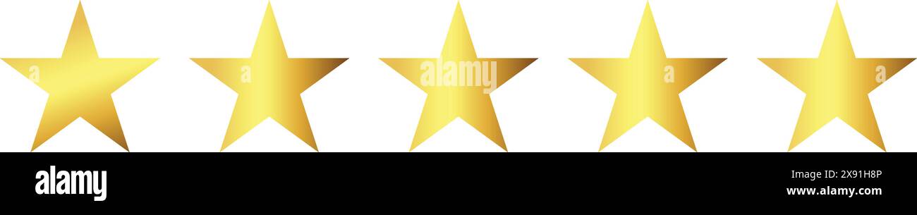 Five Star icon, Five stars rating icon, Five Star Golden Symbol ...